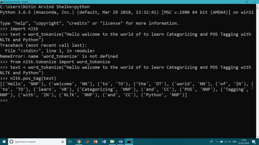 Categorizing and POS Tagging with NLTK Python | Learntek
