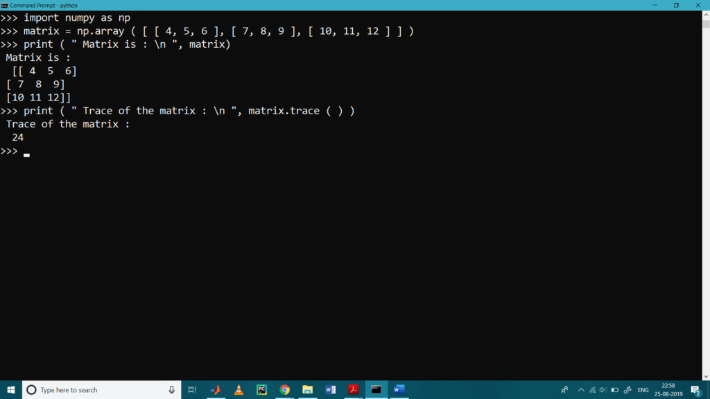 Matrix Operations With Python NumPy II Learntek